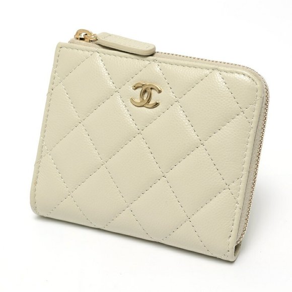 CHANEL | Bags | Chanel Authentic Gray Caviar Leather Wallet | Poshmark